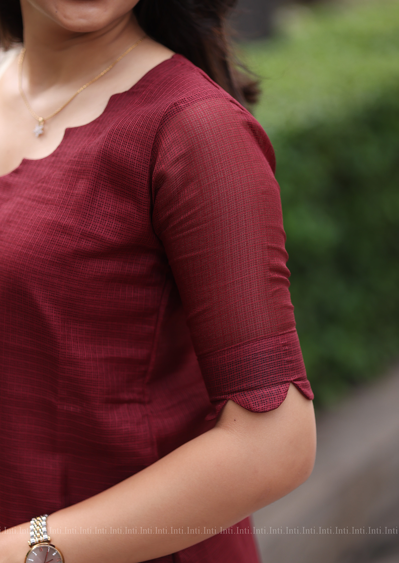 Earthen Ember Top & Dupatta Set – Inti Fashions