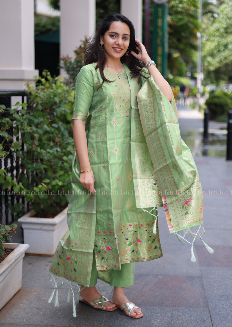 Mint Mirage Salwar Suit – Inti Fashions