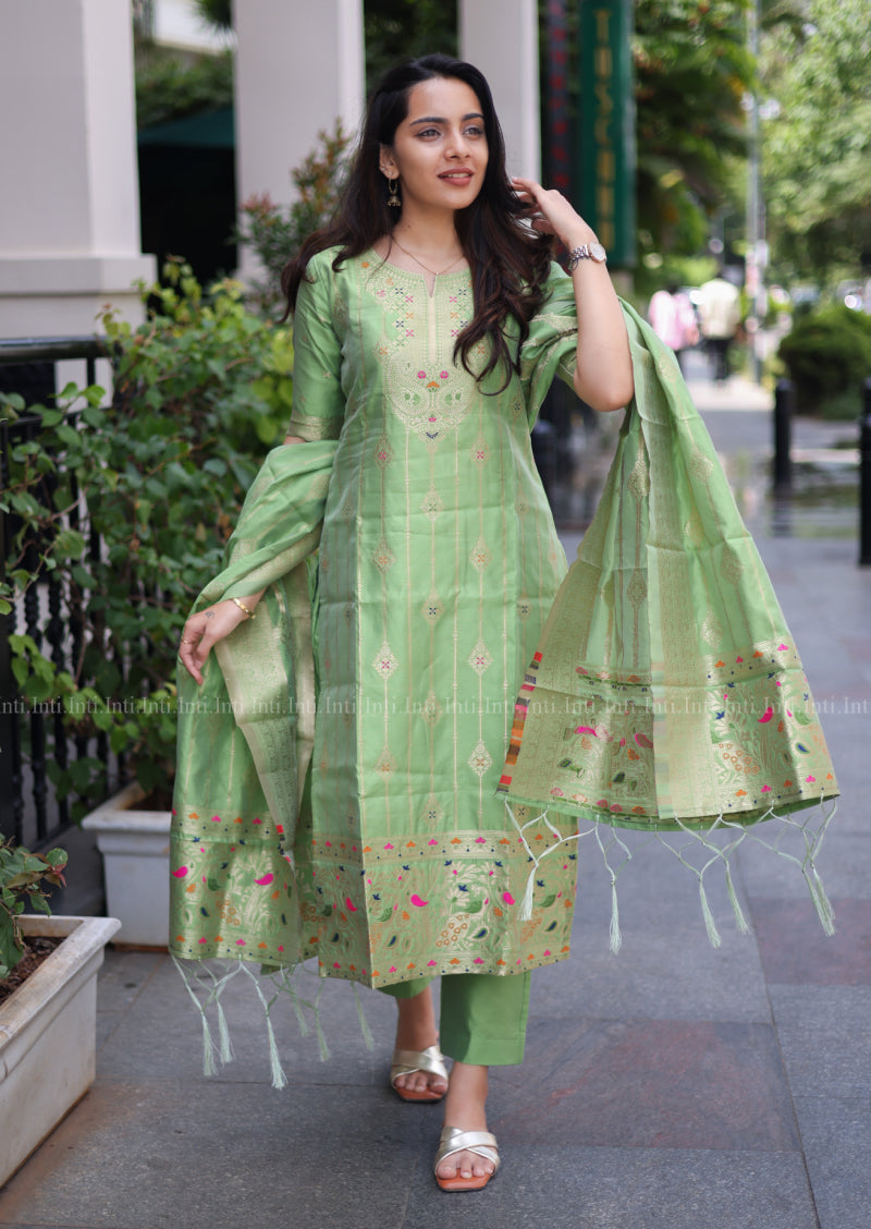 Mint Mirage Salwar Suit – Inti Fashions